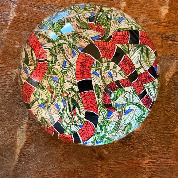 Gucci | Office | Gucci Red And Black Snake Design Paperweight | Poshmark